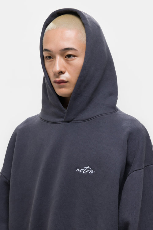 Cursive Logo Hoodie in Dolphin Blue - NOTRE