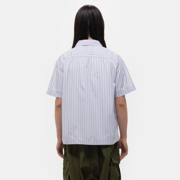 Holiday Shirt in Light Blue Banker Stripe