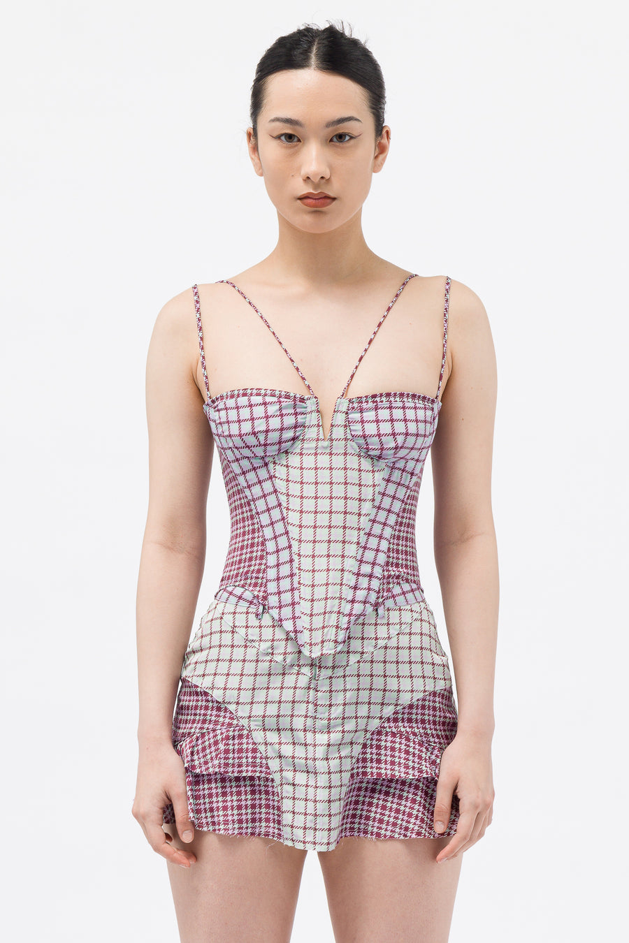 Miaou - Women's Aphex Corset in Bristol Plaid