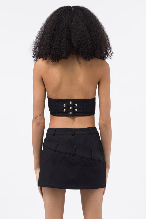 Pressiat - Women's Vinyl Halter Top in Black